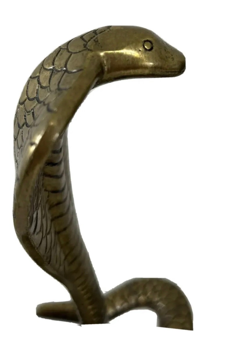 Pair Vintage King Cobra Snakes Snake Statue Figurine Patina Coiled ...