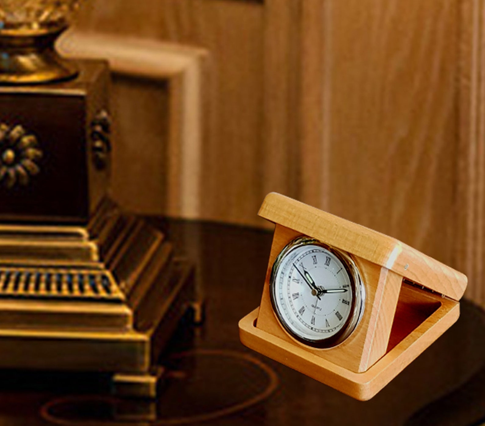 Personalized Laser Engraved Wooden Travel Alarm Clock Custom - Etsy UK