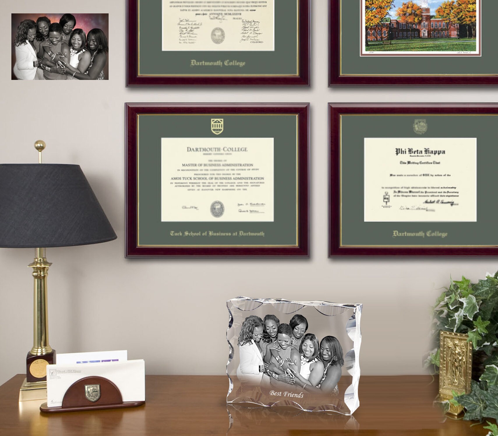 Laser Engraved Crystal Block With Photo Etched Glass With - Etsy