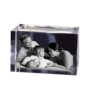 Custom Laser Engraved Glass Block, Personalized Crystal Paperweight as ...