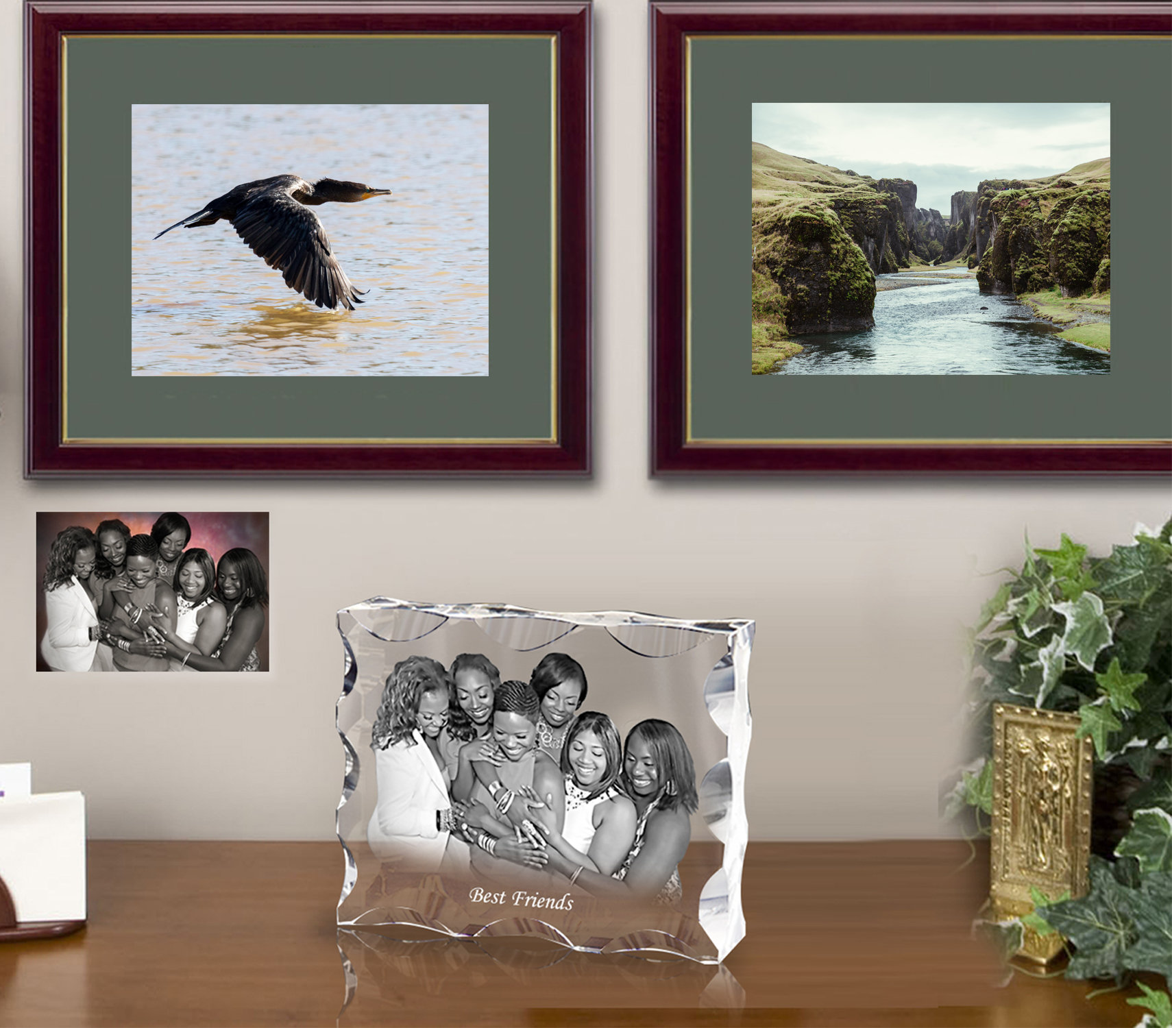 Laser Engraved Crystal Block With Photo, Etched Glass With Picture ...