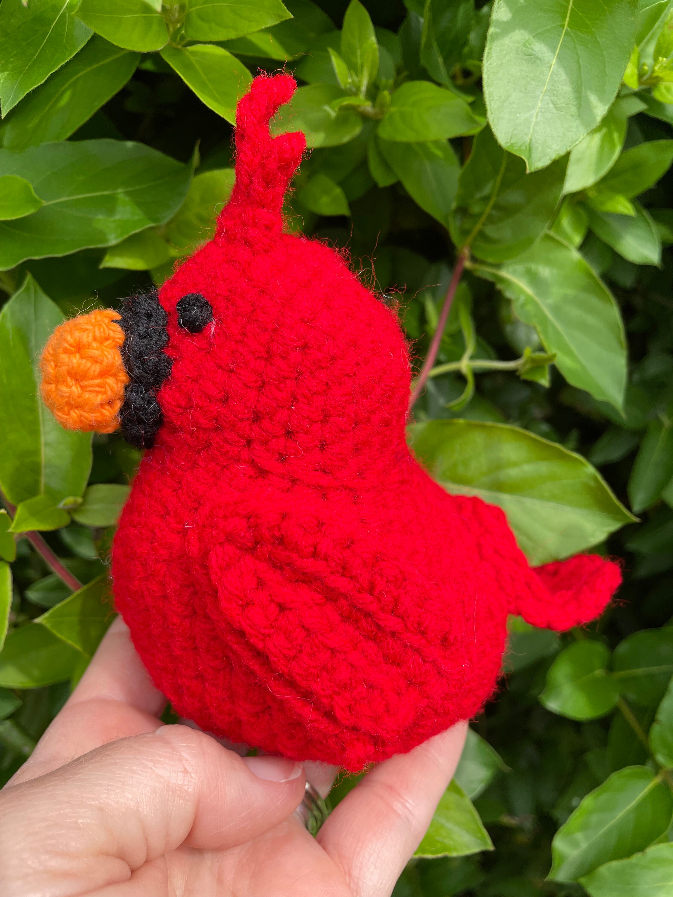 Crochet Cardinal, Cardinal Bird Stuffed Animal, Plushie, Thinking of ...