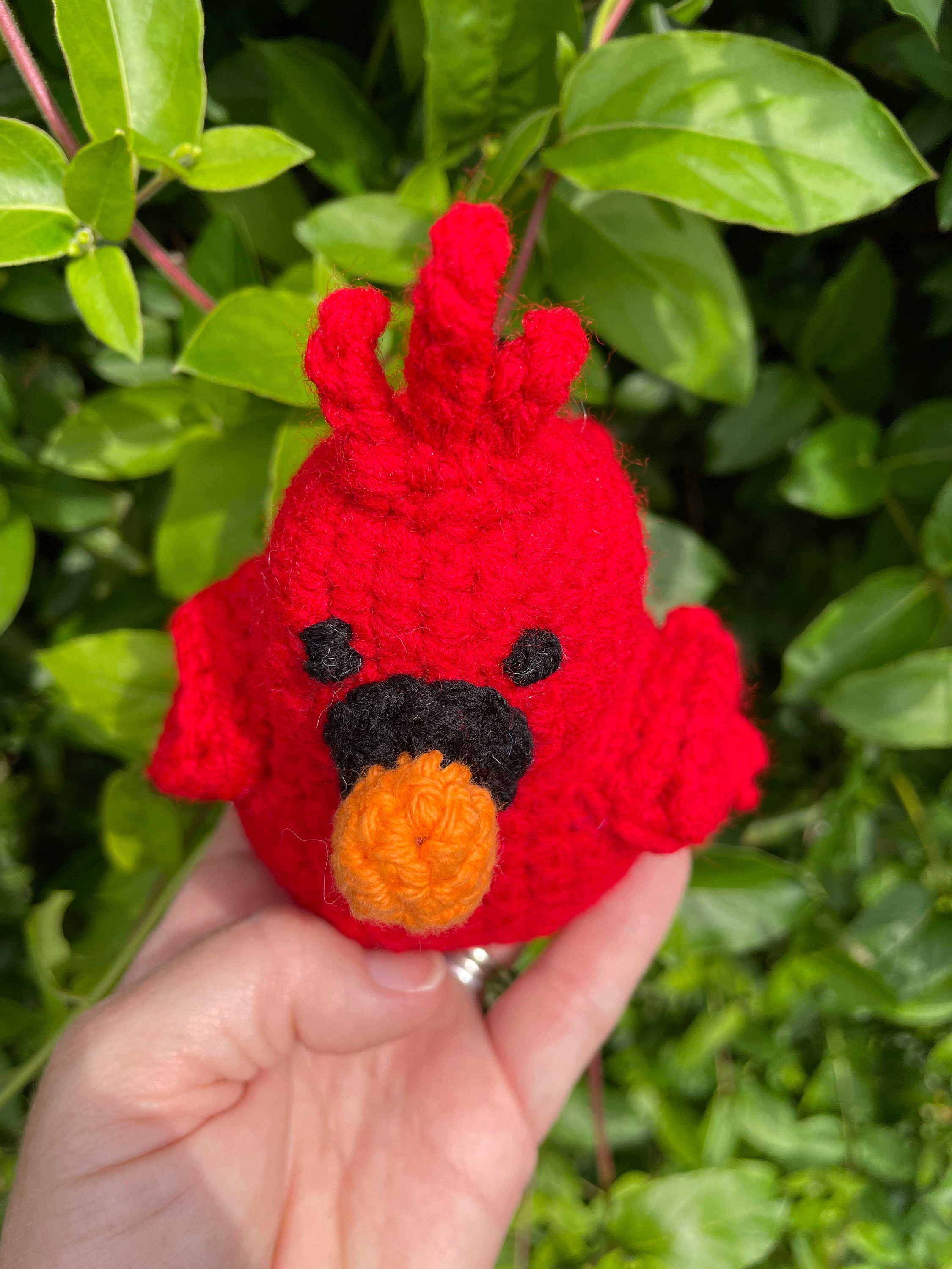 Crochet Cardinal, Cardinal Bird Stuffed Animal, Plushie, Thinking of ...