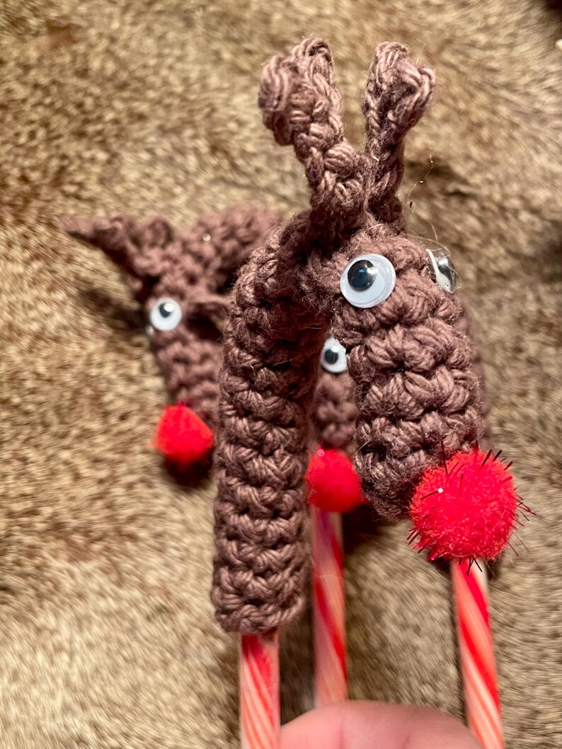 Reindeer Candy Cane Holder, Christmas Ornament, Stocking Stuffer, Gift ...