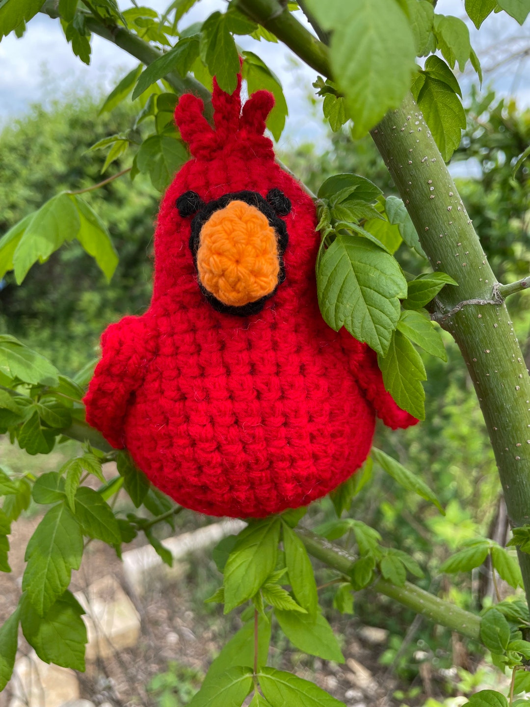 Crochet Cardinal, Cardinal Bird Stuffed Animal, Plushie, Thinking of ...