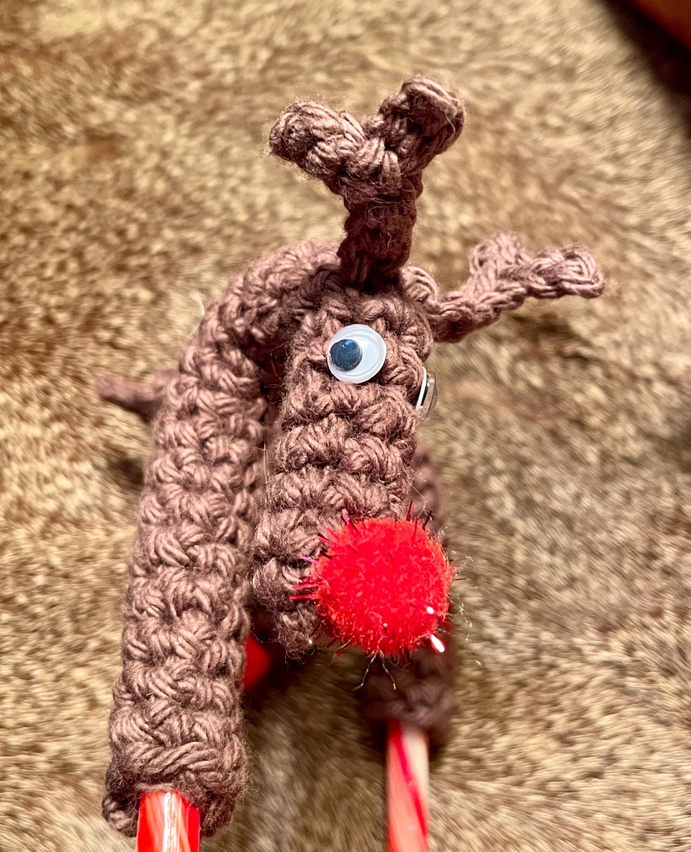 Reindeer Candy Cane Holder, Christmas Ornament, Stocking Stuffer, Gift ...