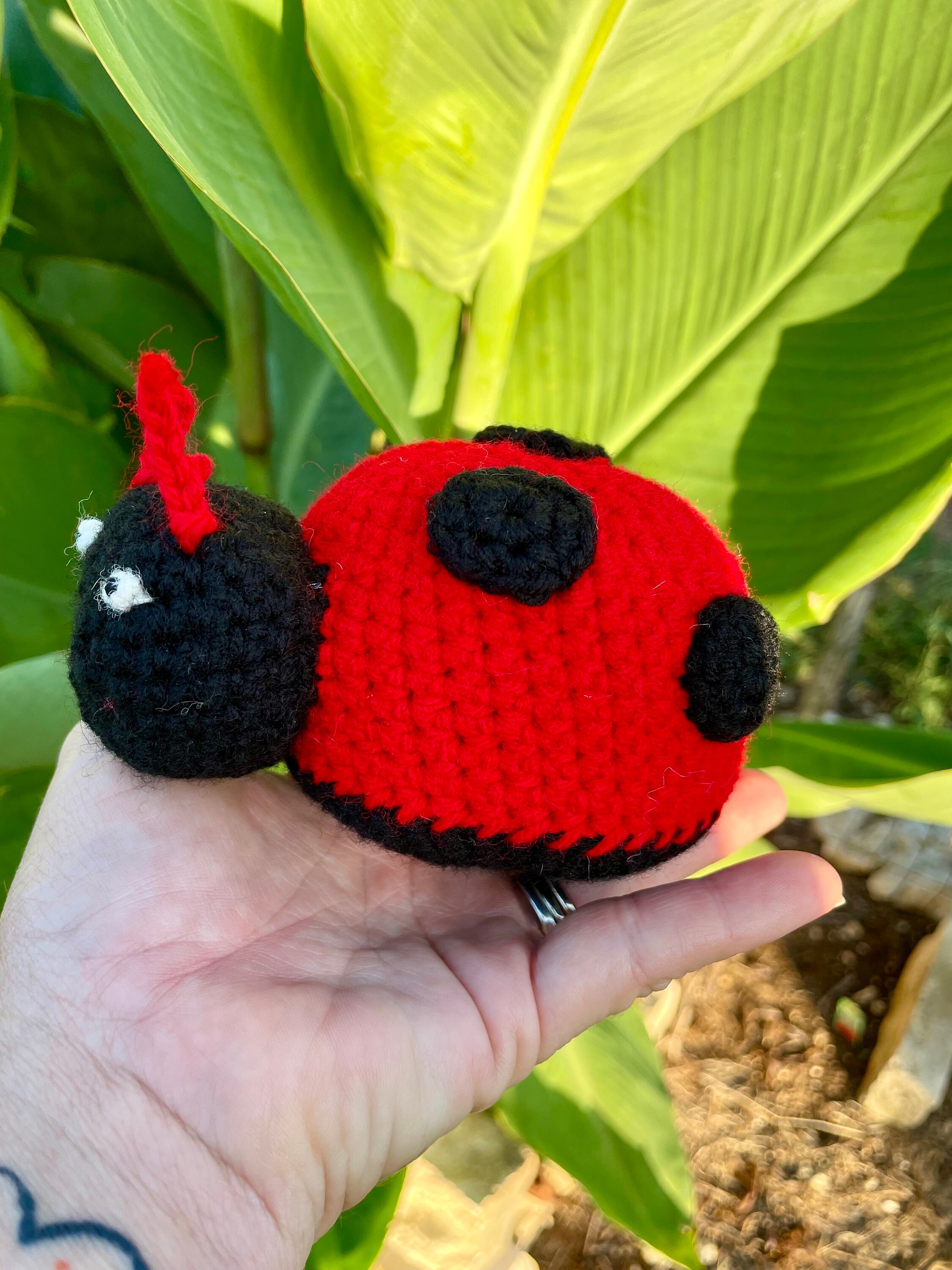 Crochet Ladybug Stuffie Amigurumi, Stuffed Animal for Kids, Ladybug ...