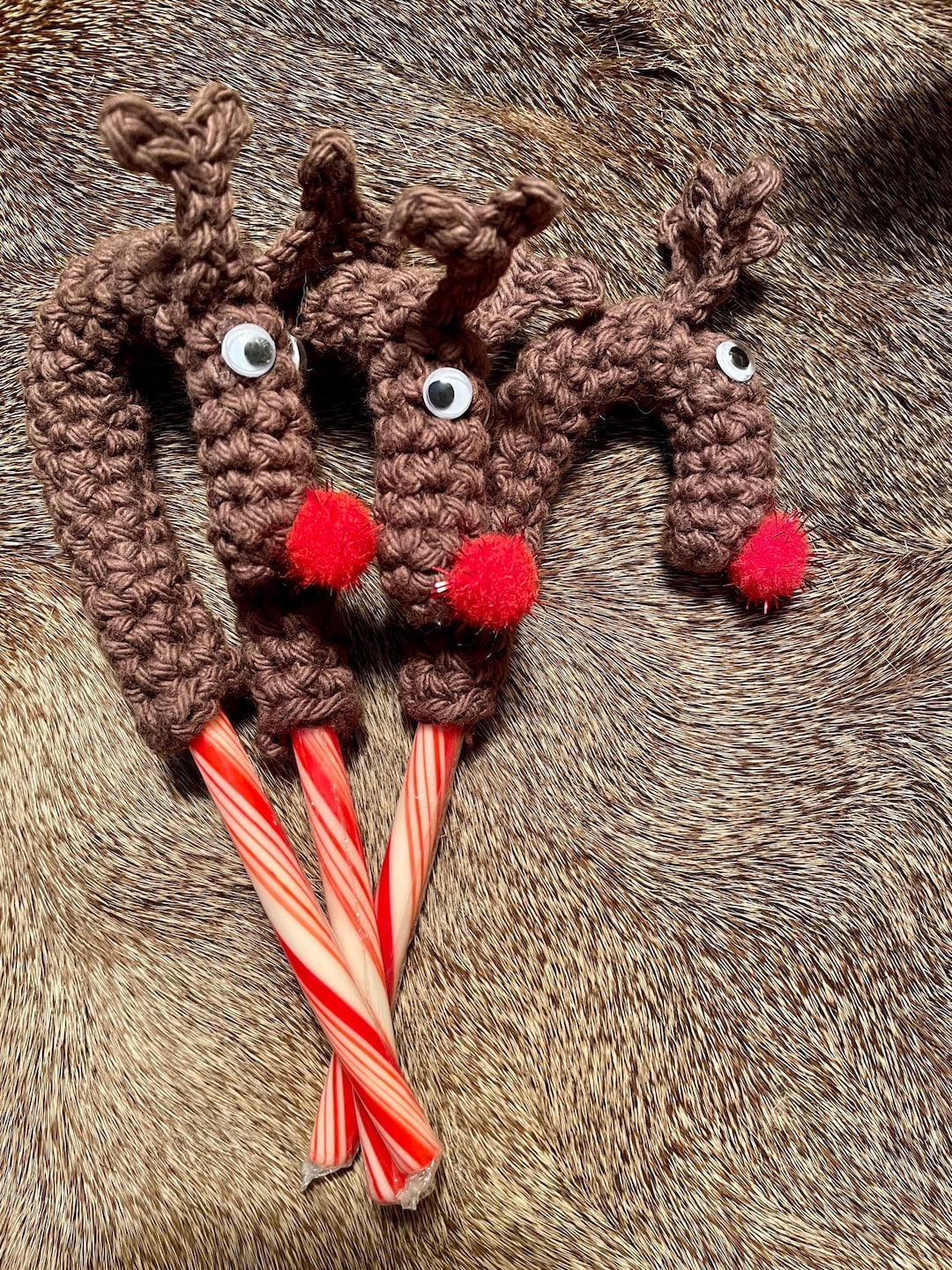 Reindeer Candy Cane Holder, Christmas Ornament, Stocking Stuffer, Gift ...