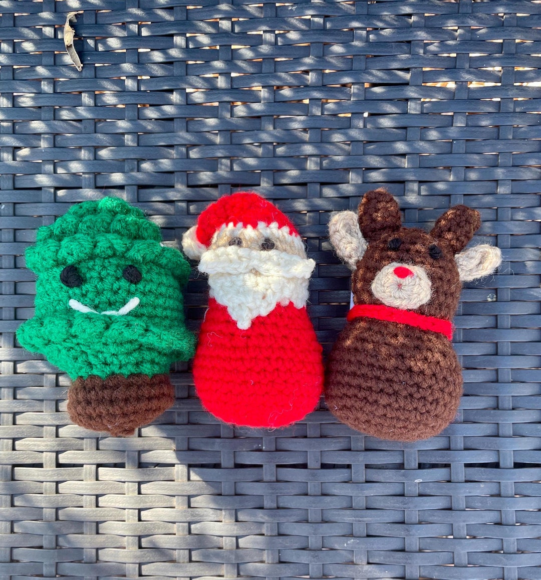 Crochet Christmas Character Gift Set, Santa Claus/christmas Tree ...