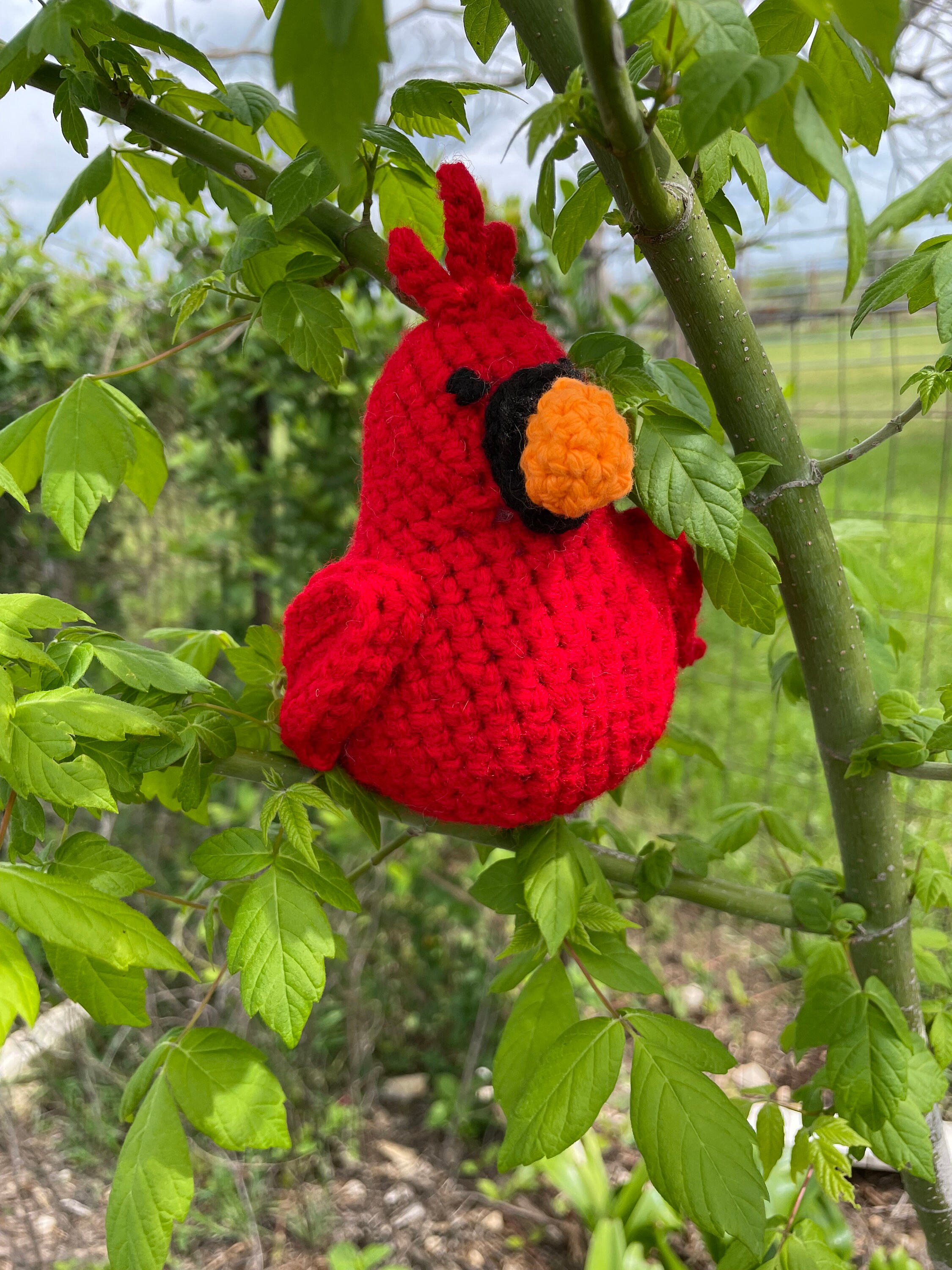 Crochet Cardinal, Cardinal Bird Stuffed Animal, Plushie, Thinking of ...