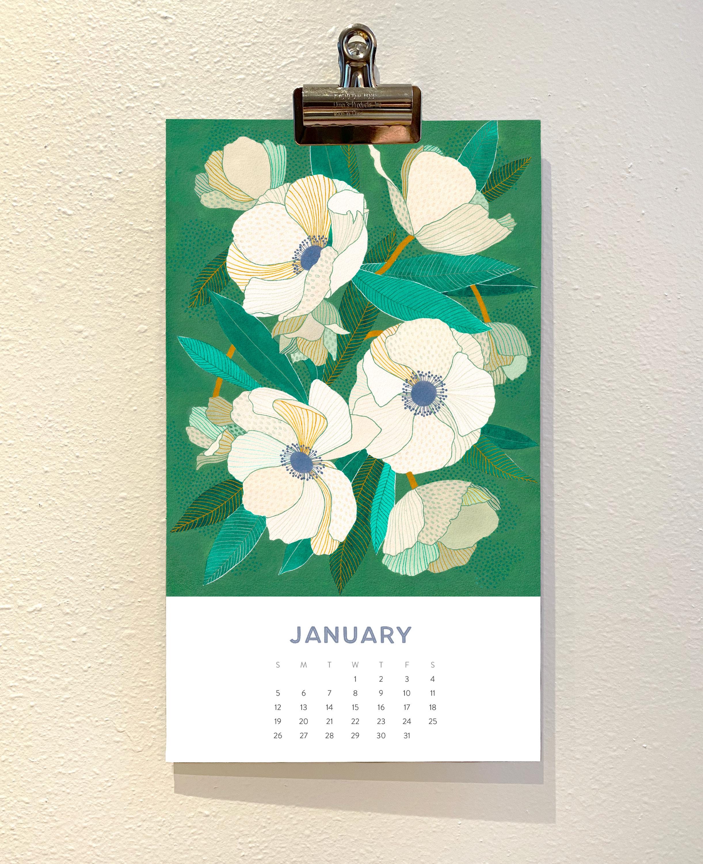 2025 Calendar - Floral and Botanical Artwork Monthly Wall Calendar - Etsy