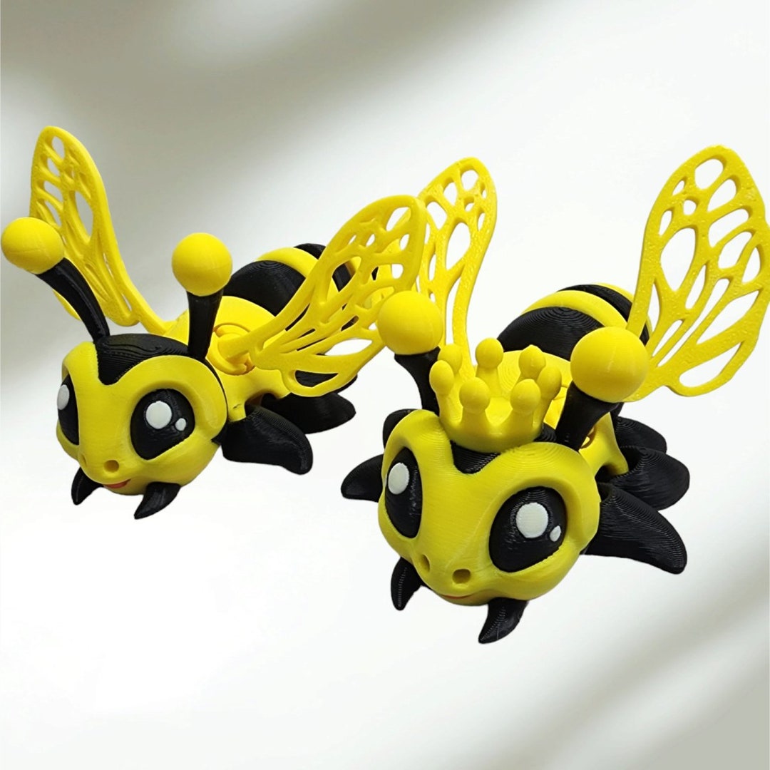 Bumble Bee Queen Bee Feature Intricate Designs and Bright Colors 3D ...