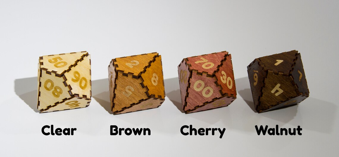 Classic JUMBO Wood D10 Percentile Dice double Digit for Rpgs - Etsy