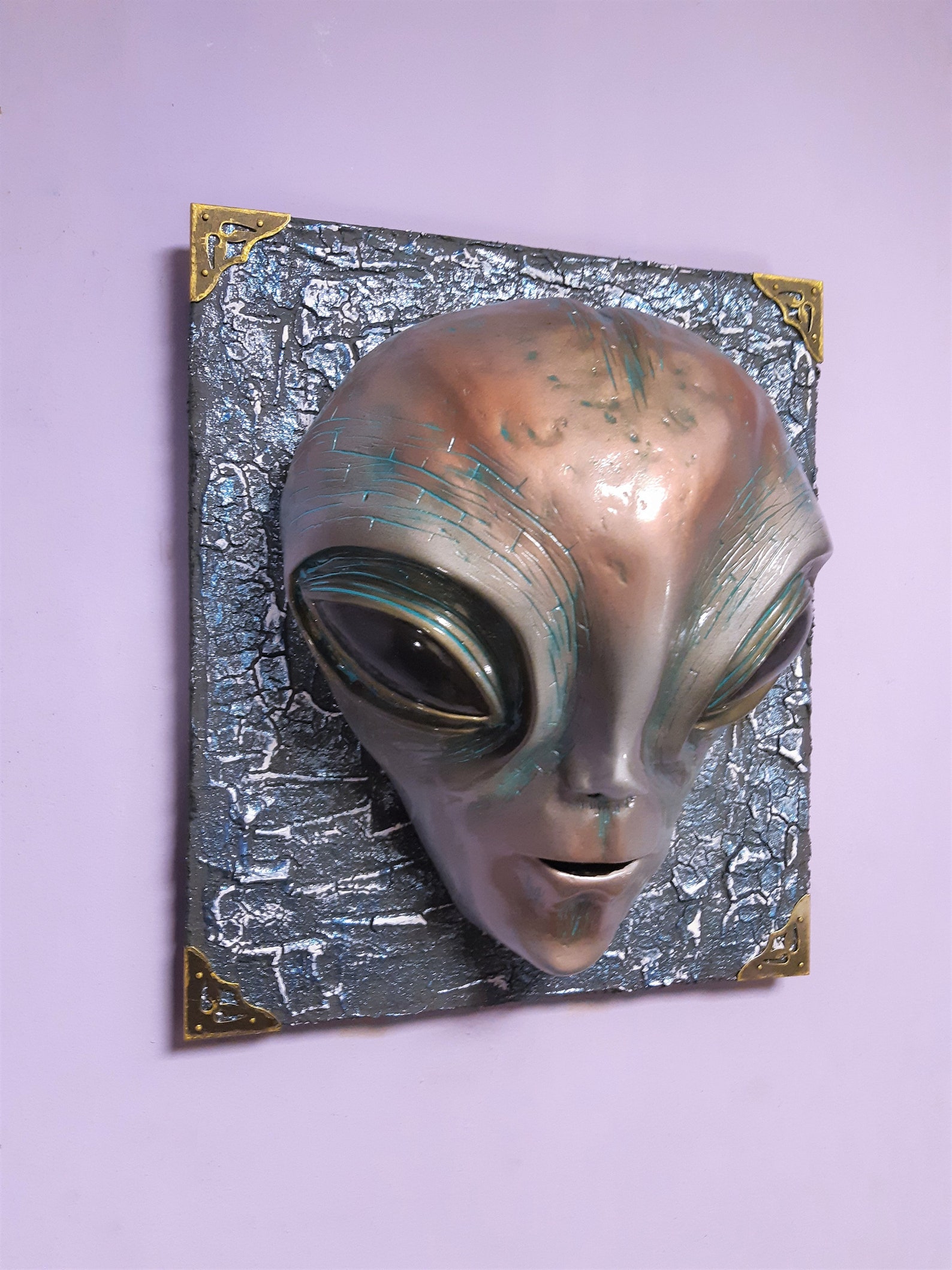 Alien hoofd decor kunst Alien muur decor Sci Fi Fantasy | Etsy