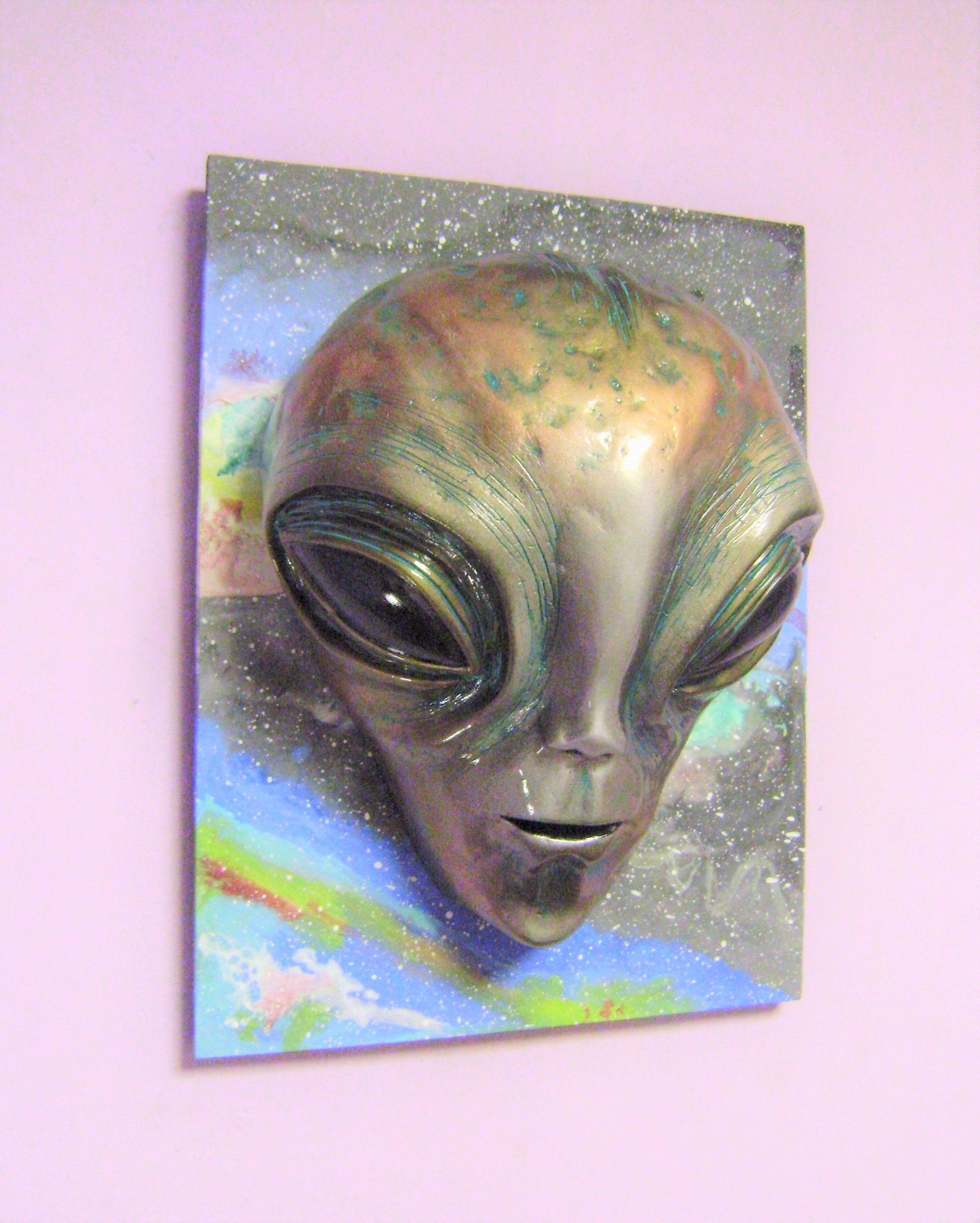 Alien hoofd decor kunst Alien muur decor Sci Fi Fantasy | Etsy