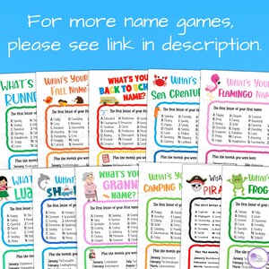 What's Your Spring Name Game Sign + Name Tags, Spring Game Printable ...