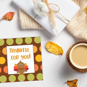 Thankful for You Tags, Thanksgiving Gift Tags Printable, Thanksgiving ...