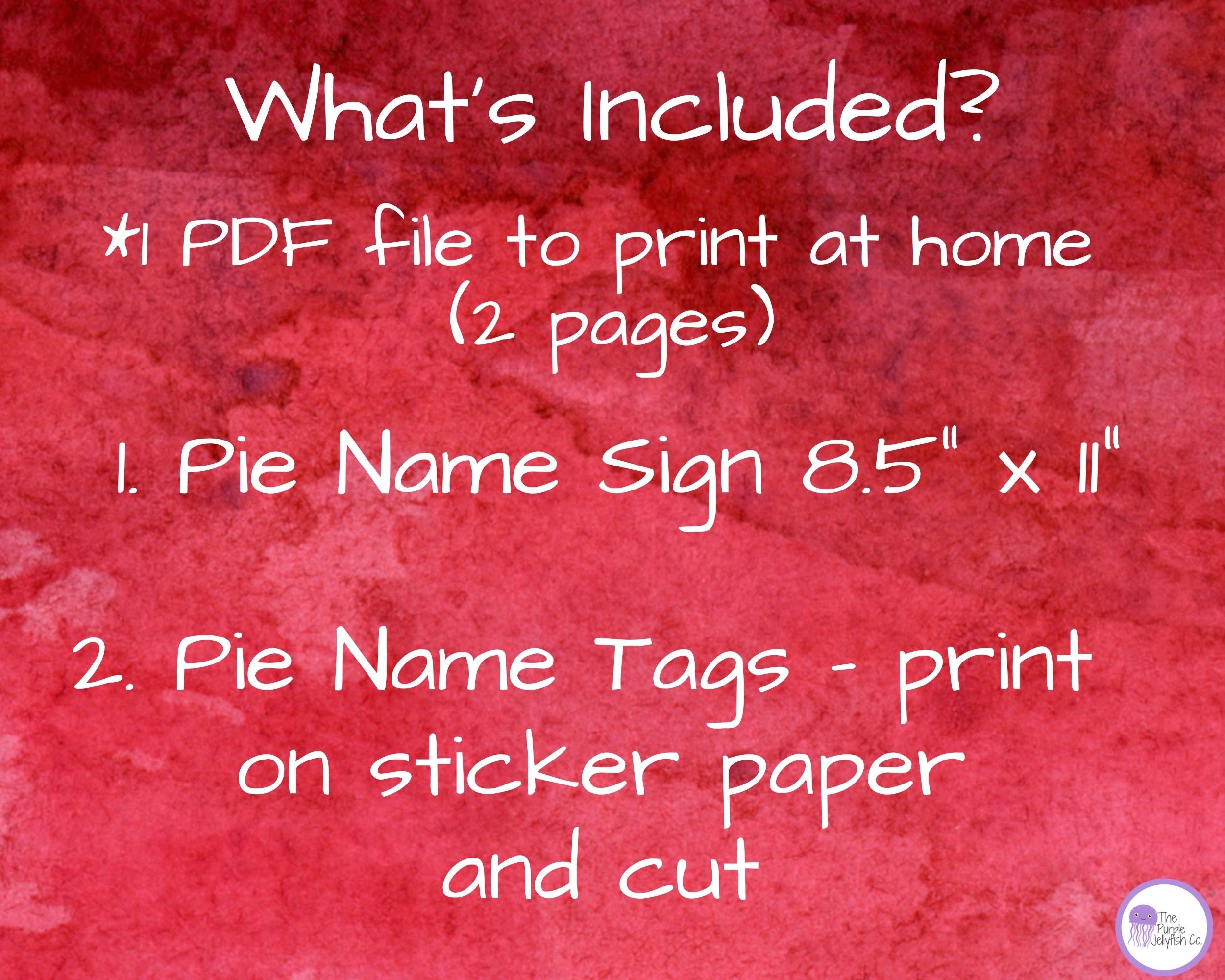 Pie Name Game, Pie Eating Contest, Pie Party Decoration, Pi Day ...