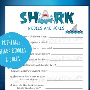 Printable Shark Jokes for Kids, Shark Week Game, Ocean Activity, Shark ...
