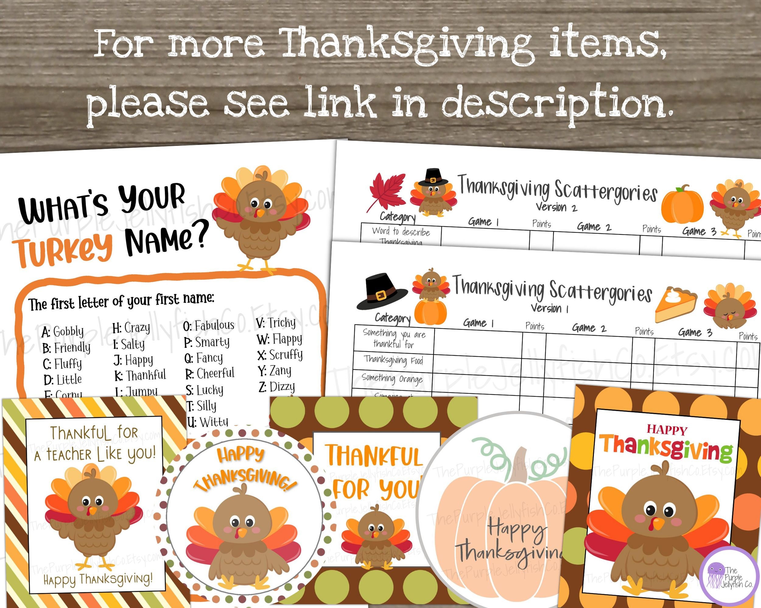 Thanksgiving Trivia Game Printable, Thanksgiving Activity for Kids ...