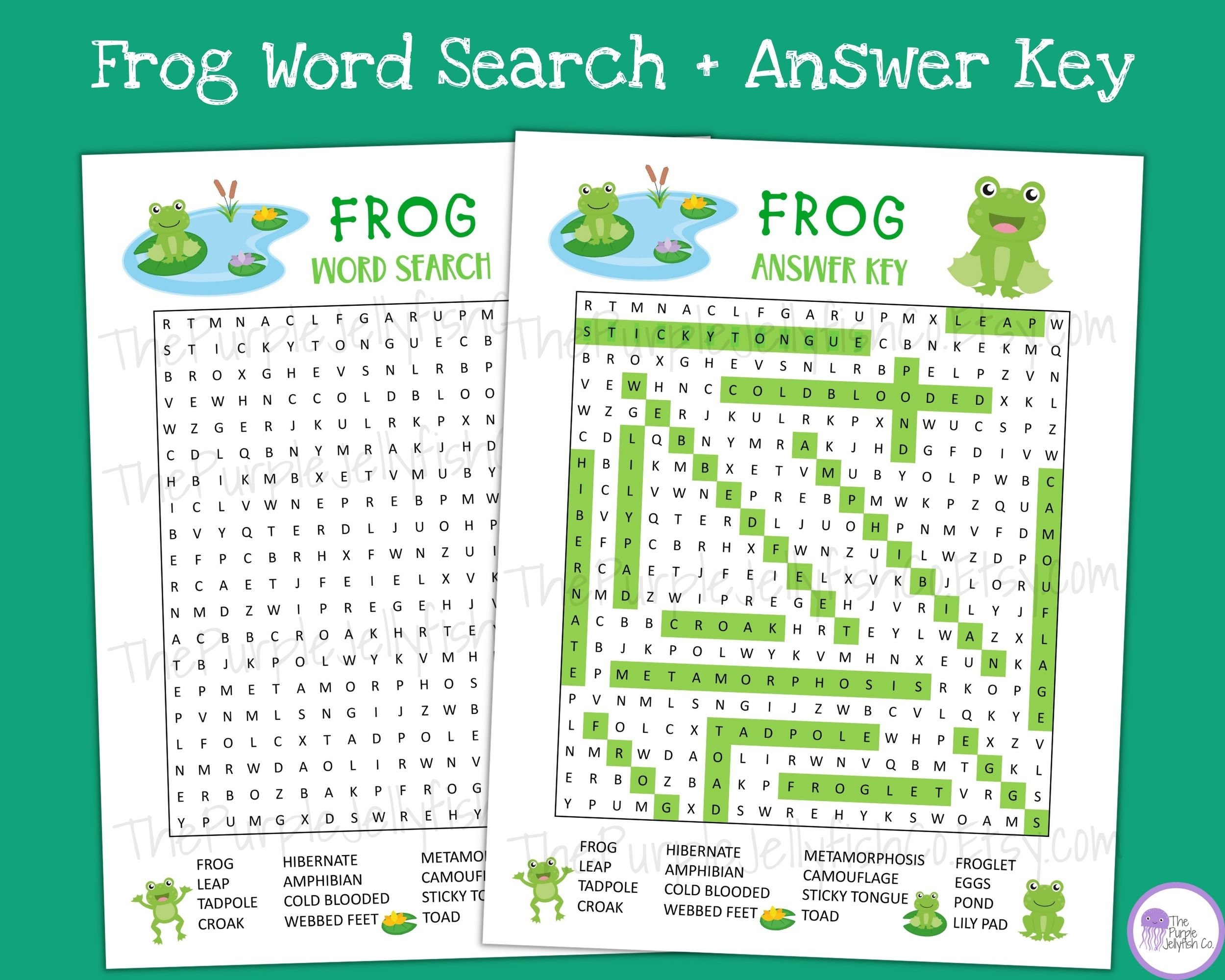 Frog Game Bundle, Printable Games for Kids, Frog Birthday Party Ideas ...
