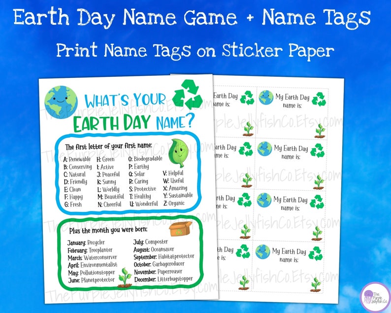 Earth Day Games Bundle, Printable Earth Day Activities for Kids ...