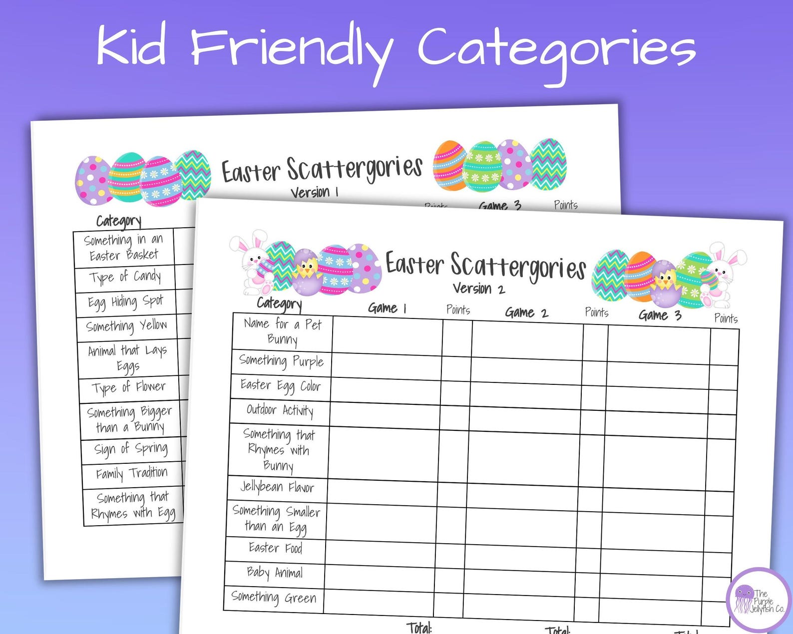 Easter Scattergories Game for Kids, Printable Easter Game for Teens ...