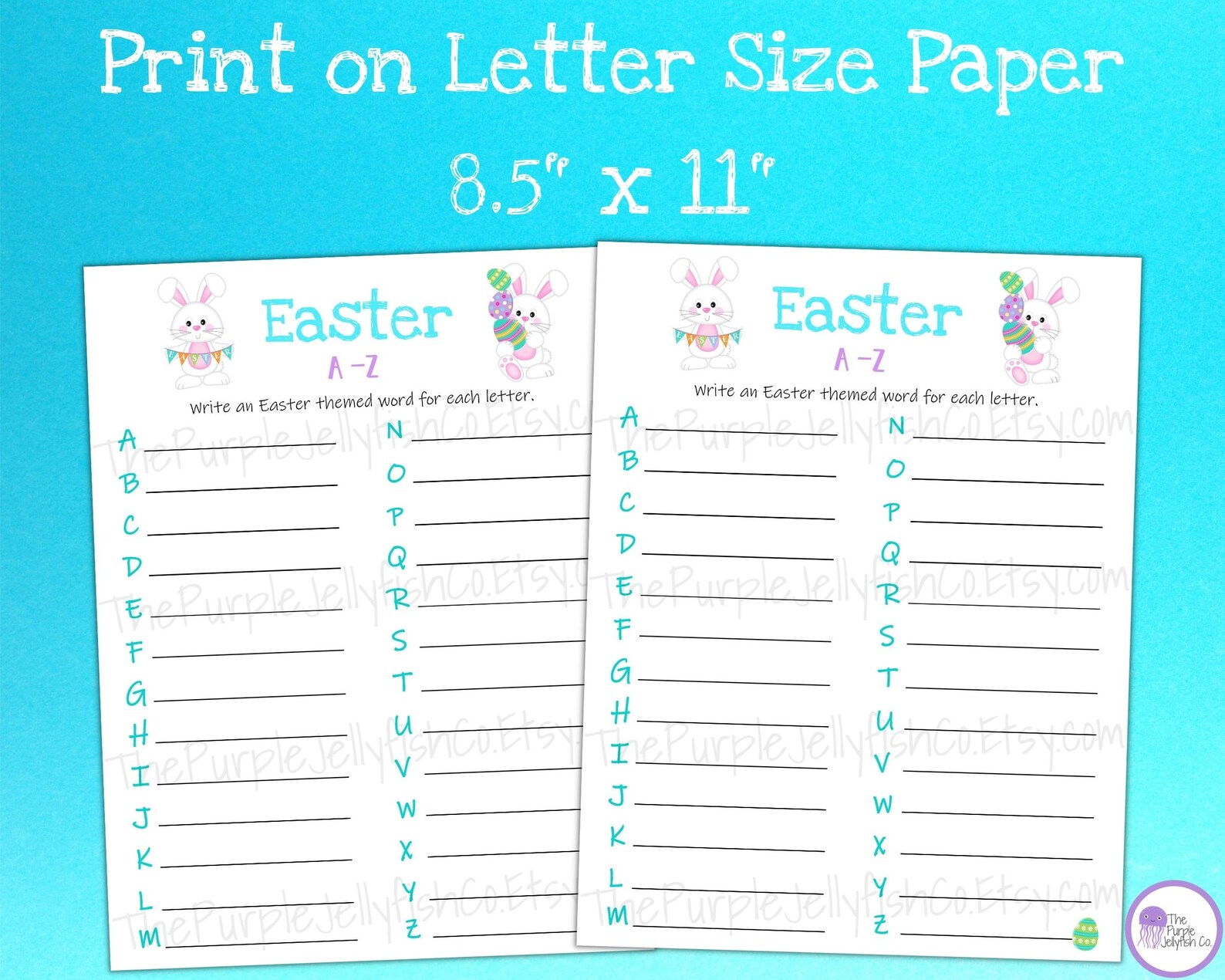 Easter A to Z Game, Printable Easter Activity for Kids, Easter Word ...