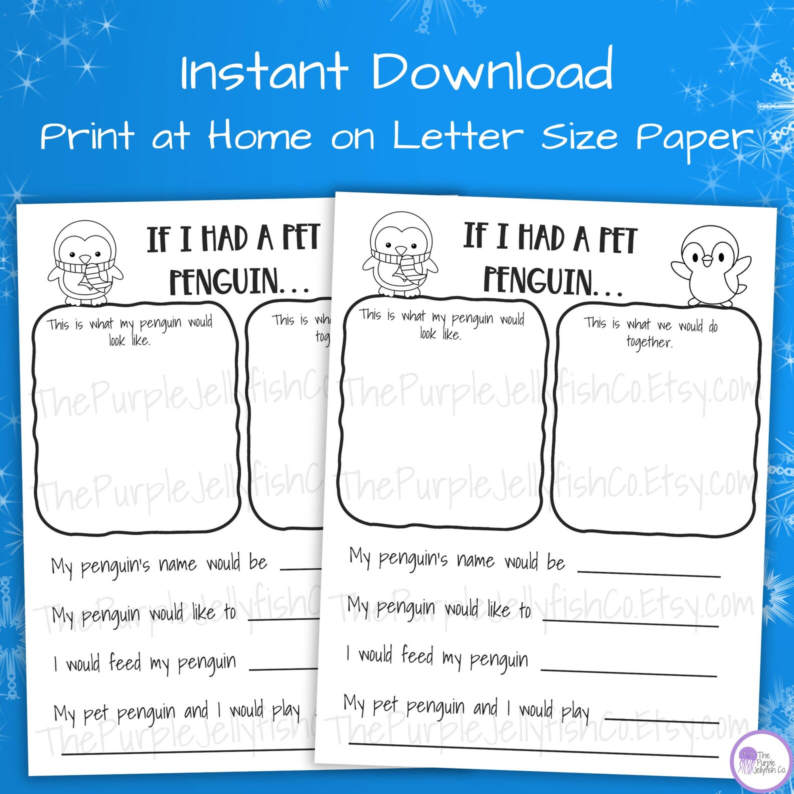 If I Had a Pet Penguin Activity for Kids, Winter Class Party Idea, Fun ...