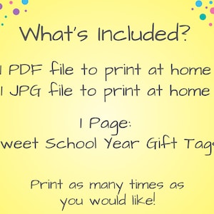Thanks for a Sweet School Year Gift Tag Printable, Teacher Appreciation ...