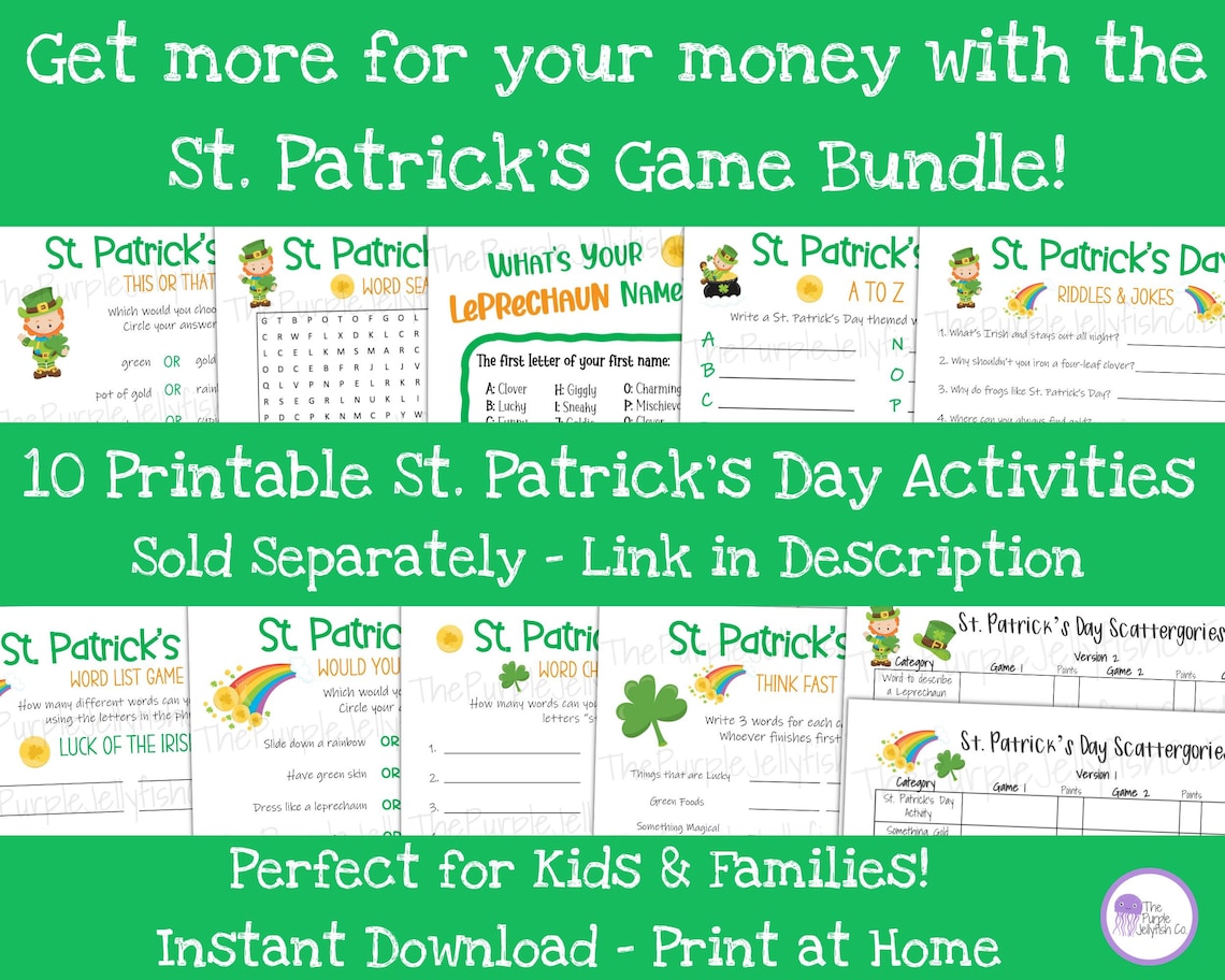 Leprechaun Name Game, Printable St. Patrick's Day Game for Kids, What's ...