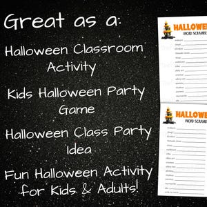 Halloween Word Scramble, Printable Halloween Activity for Kids & Adults ...