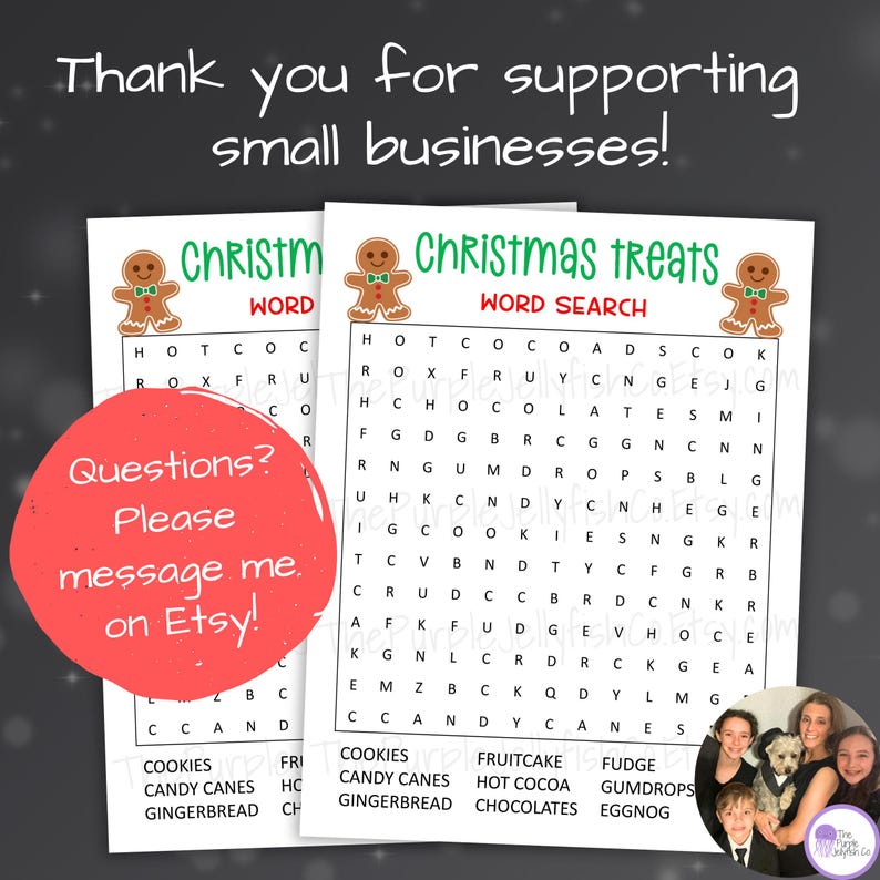 Christmas Word Search Puzzle Printable, Christmas Word Find, Christmas ...