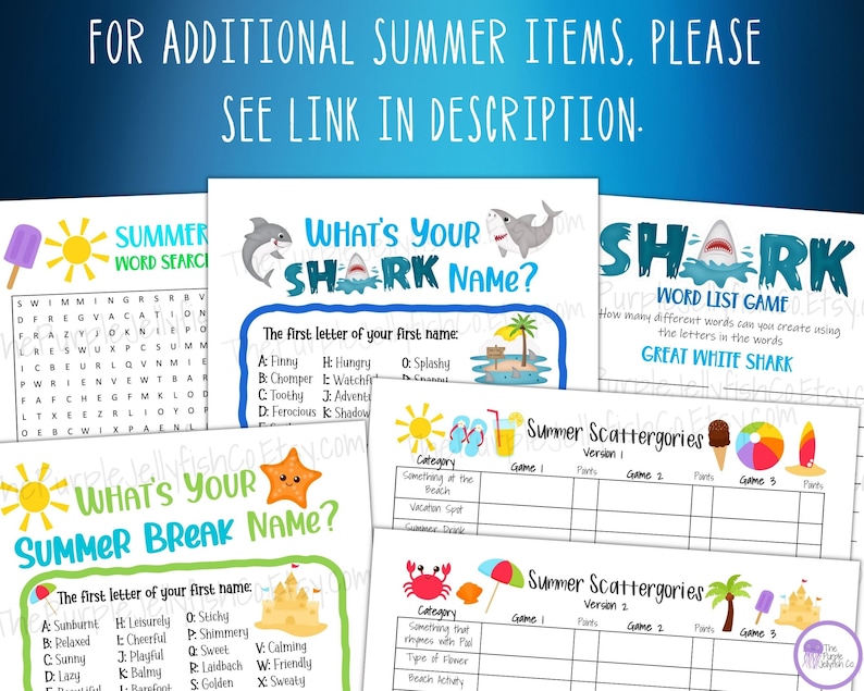 Printable Shark Jokes for Kids, Shark Week Game, Ocean Activity, Shark ...