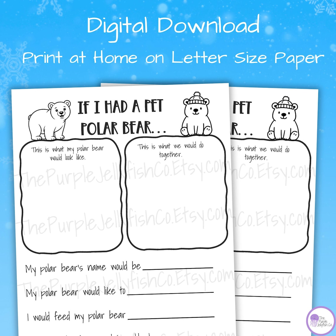 Winter Activity for Kids, Polar Bear Christmas Worksheet, Winter ...