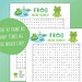 Frog Word Search Printable, Frog Activity for Kids, Word Game, Spring ...