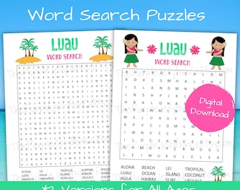 Hawaiian Word Search Printable for Kids - Etsy