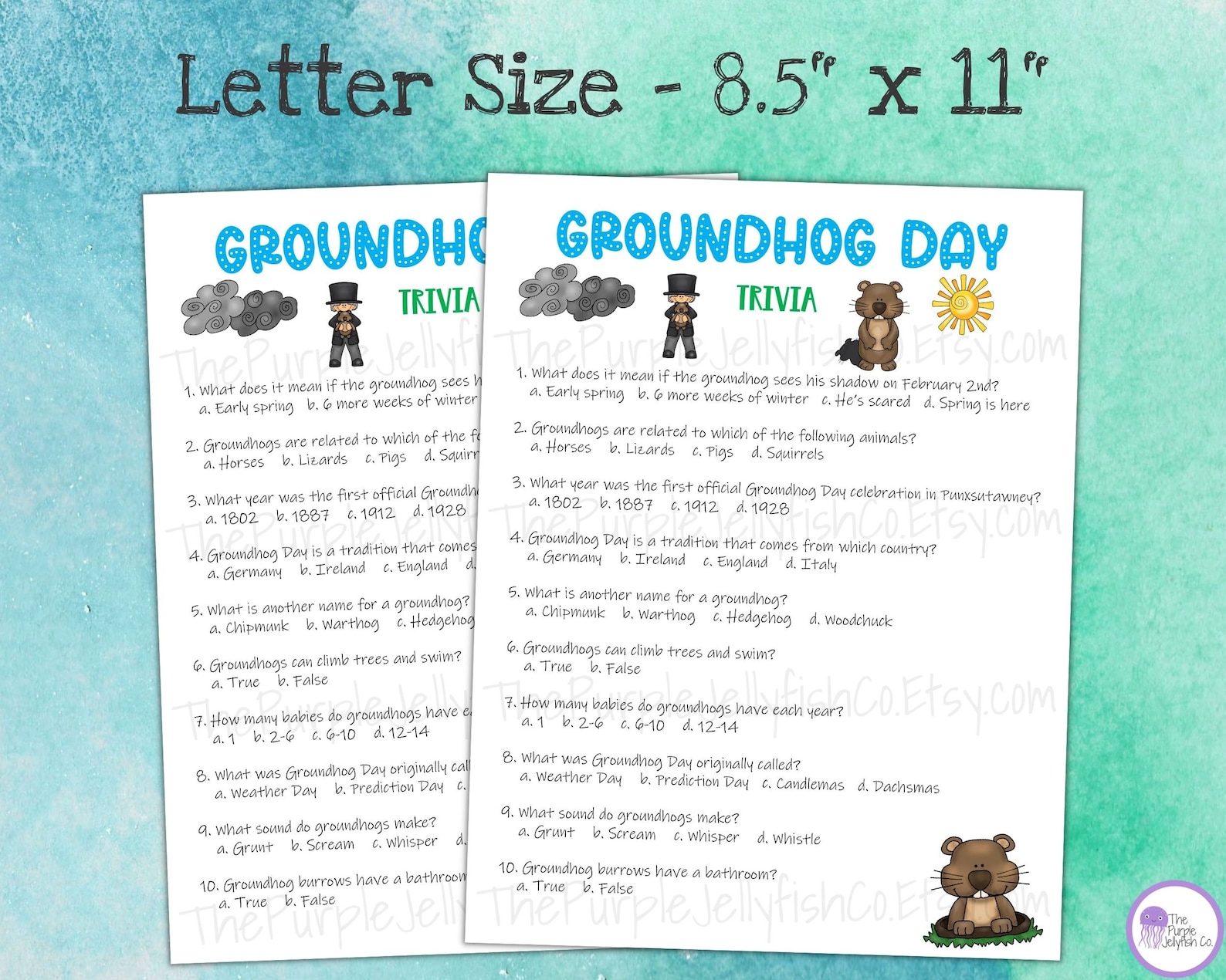 Groundhog Day Trivia Game, Printable Groundhog Day Game for Kids ...