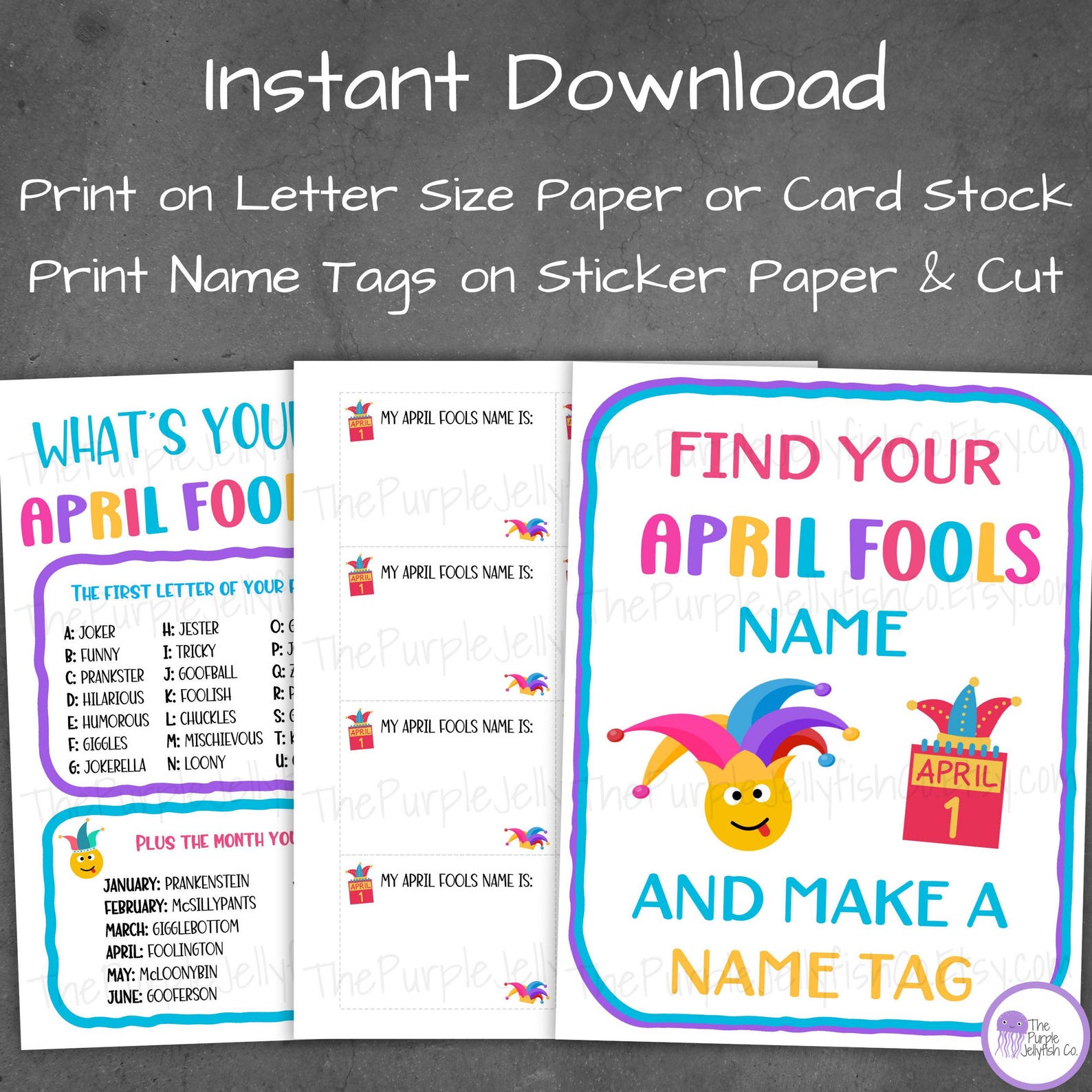 Whats Your April Fools Name Game, Funny April Fools Game for Kids ...