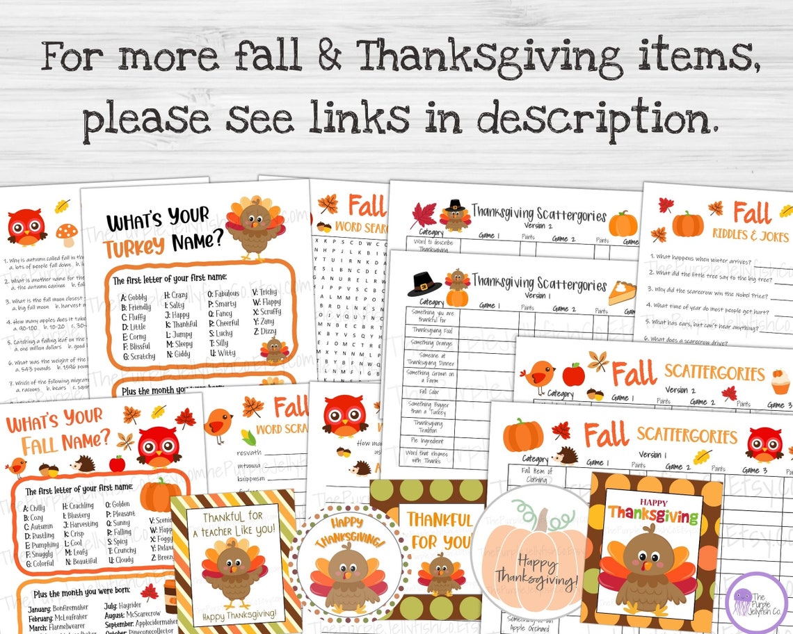 Fall Lunch Box Jokes Thanksgiving Lunchbox Notes Lunch Box - Etsy