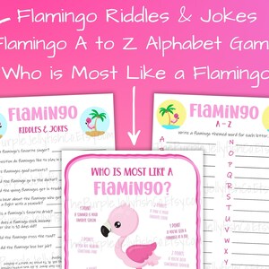 Flamingo Games for Kids & Adults, Flamingo Party Printable Activities ...