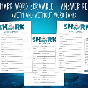 Shark Games Bundle, Shark Birthday Party Ideas, Shark Week Games, Shark ...
