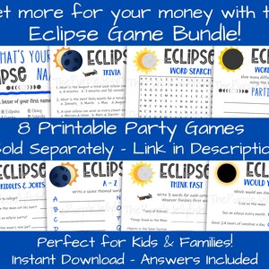 Eclipse Trivia Game for Kids & Adults, Printable Trivia Questions and ...