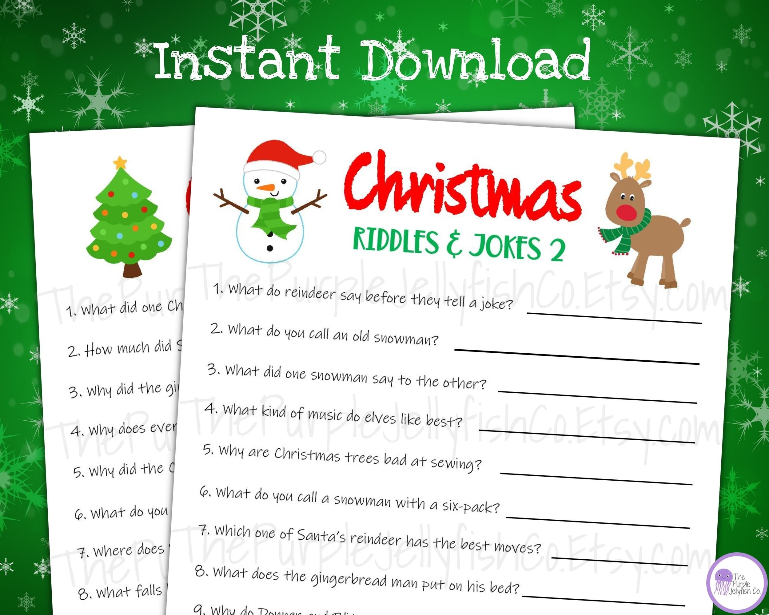 Christmas Jokes for Kids, Christmas Riddles, Printable Christmas Game ...