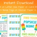 Popsicle Party Idea, What's Your Name Game Sign Name Tags, Summer Decor ...