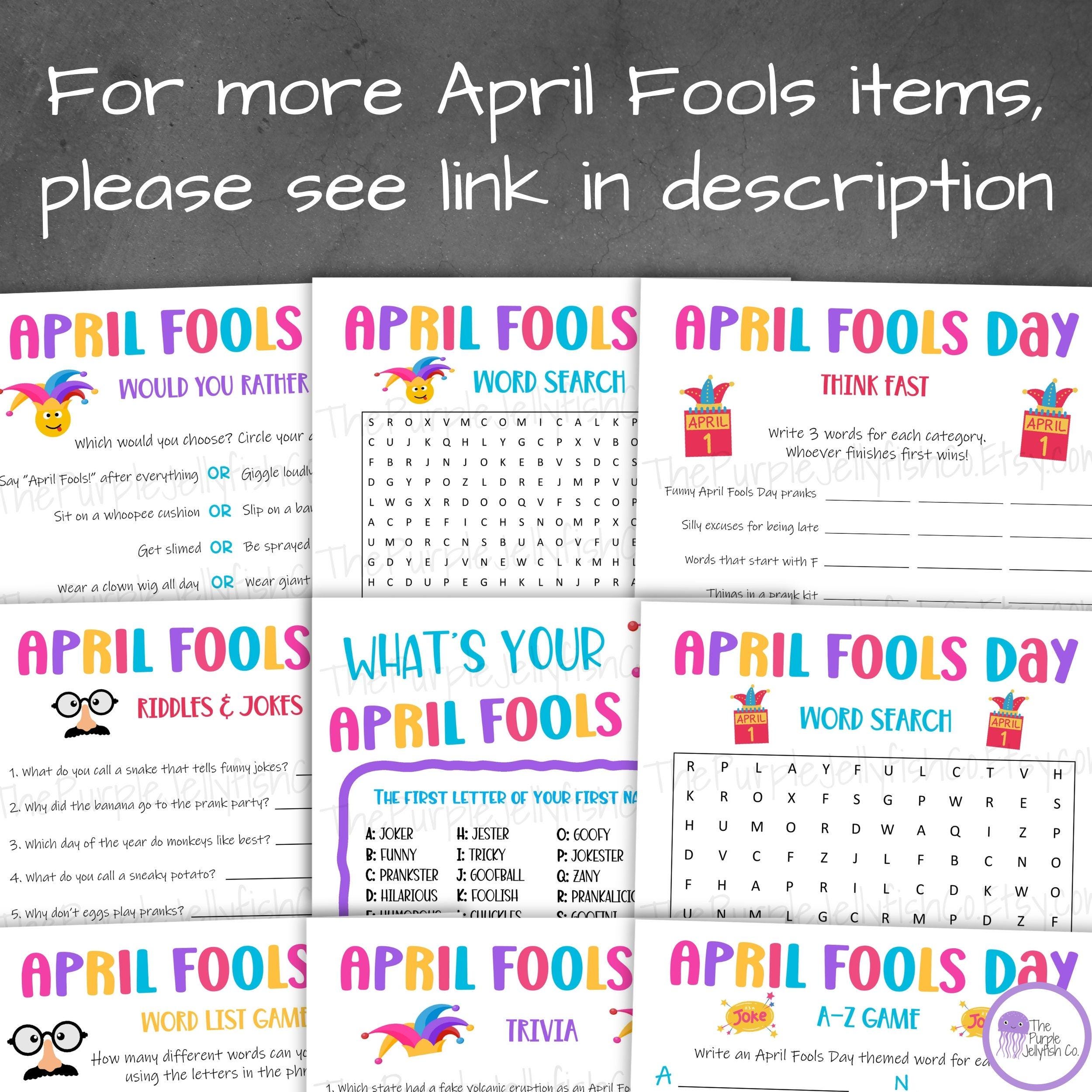 April Fools Day Trivia Fact or Fiction Questions, April Fools Games for ...