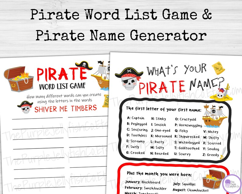 Pirate Games for Kids, Pirate Printables, Talk Like a Pirate Day ...