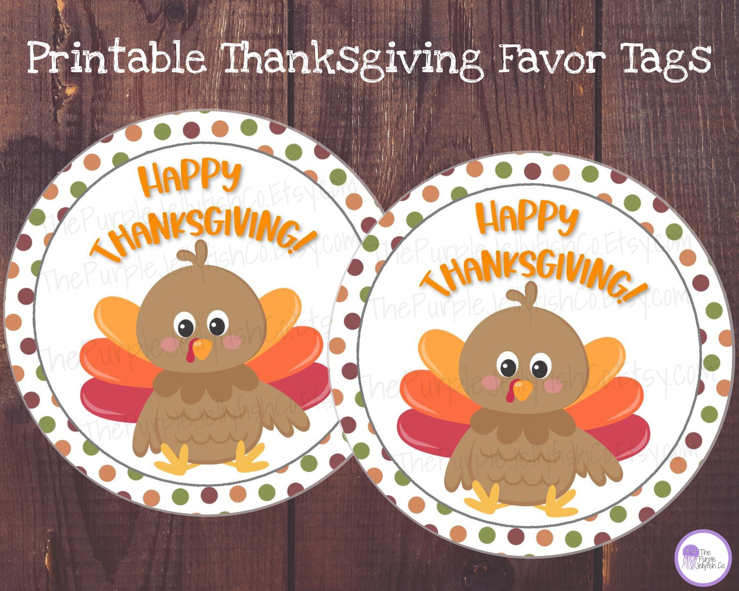 Thanksgiving Gift Tag Printable Thanksgiving Treat Tag - Etsy