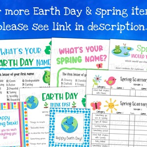 Earth Day Games Bundle, Printable Earth Day Activities for Kids ...