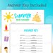 Summer Word Scramble Game, Summer Activity for Kids, Summer Game ...
